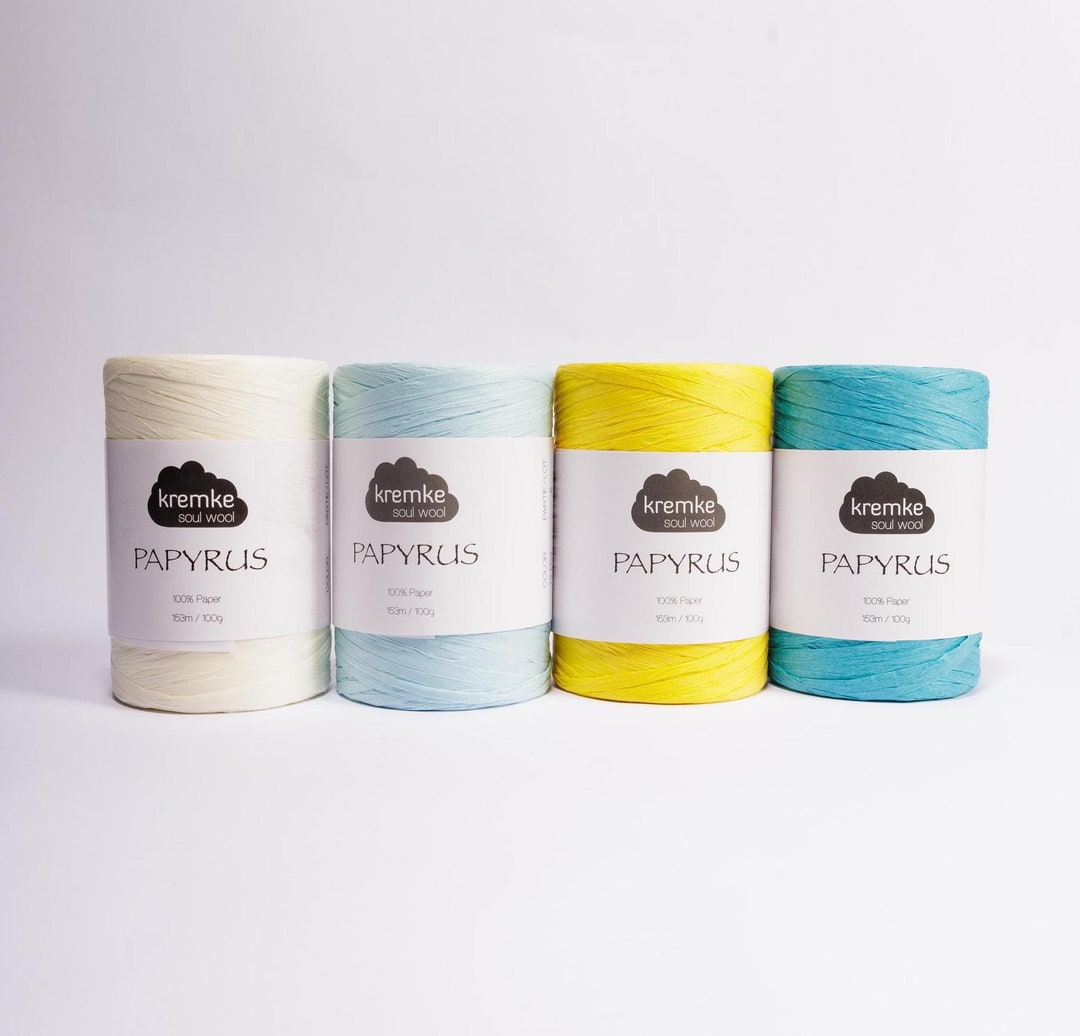Raffia Yarn Kremke Papyrus Paper Yarn Raffia Cord 100g / 153m Crochet ...