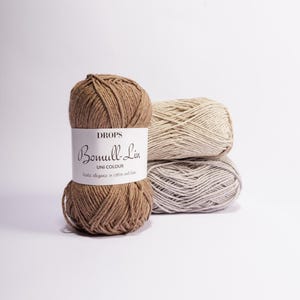 Cotton Yarn DROPS Bomull-lin Linen Yarn Natural Fiber Yarn Summer Yarn ...