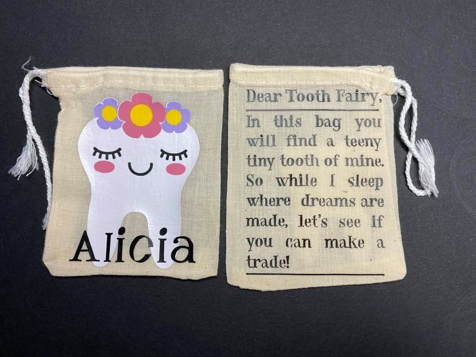 Personalized Tooth Fairy Bag Tooth Fairy Bag Personalized - Etsy
