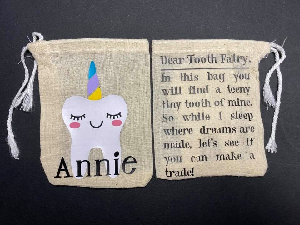 Personalized Tooth Fairy Bag Tooth Fairy Bag Personalized - Etsy