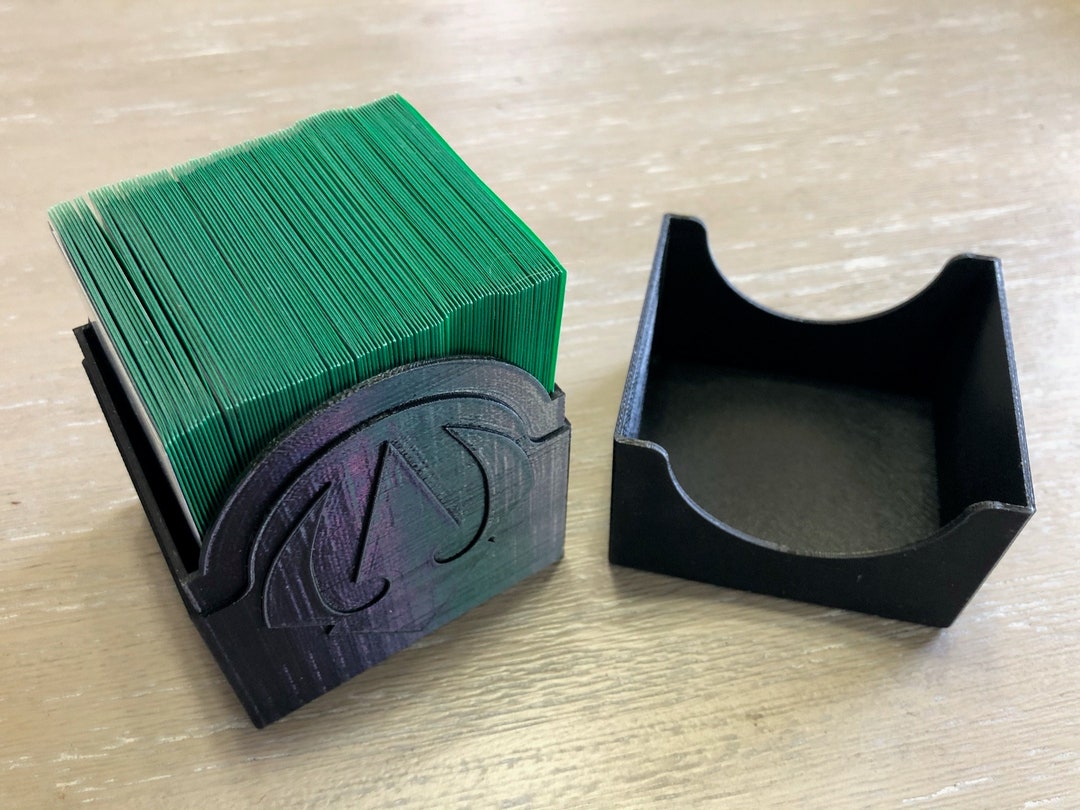 Customizable 3D Printed Single Deck Box. Fits 100 Double Sleeved Cards ...