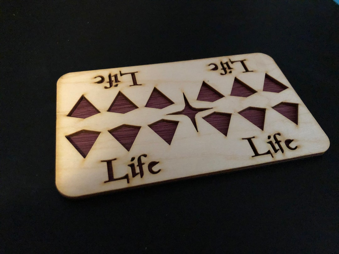Magic Commander EDH 4-player Life Counter/tracker. Custom Wood Spindown ...