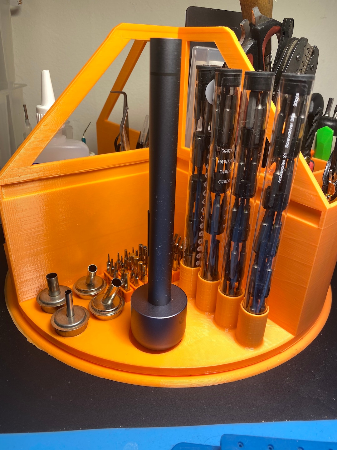 Customizable 3D Printed Lazy Susan Electronics Tool Carousel Organizer ...