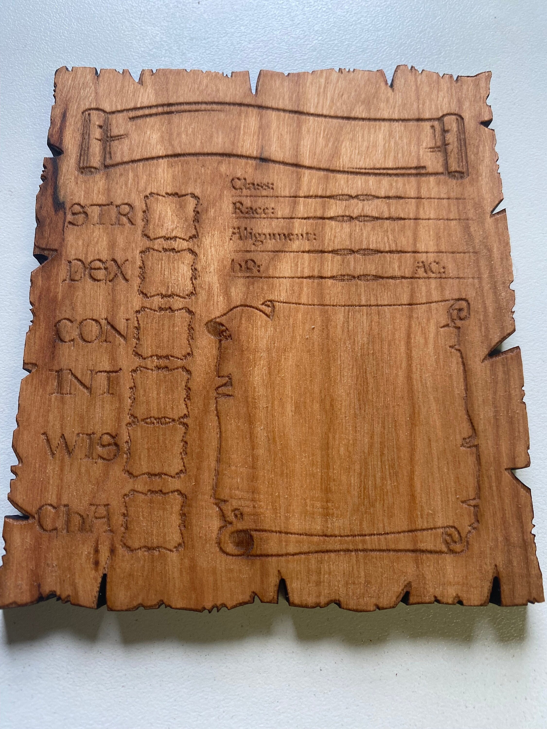 Customizable D&D Character Sheet Wooden Coasters. Dungeons and - Etsy ...