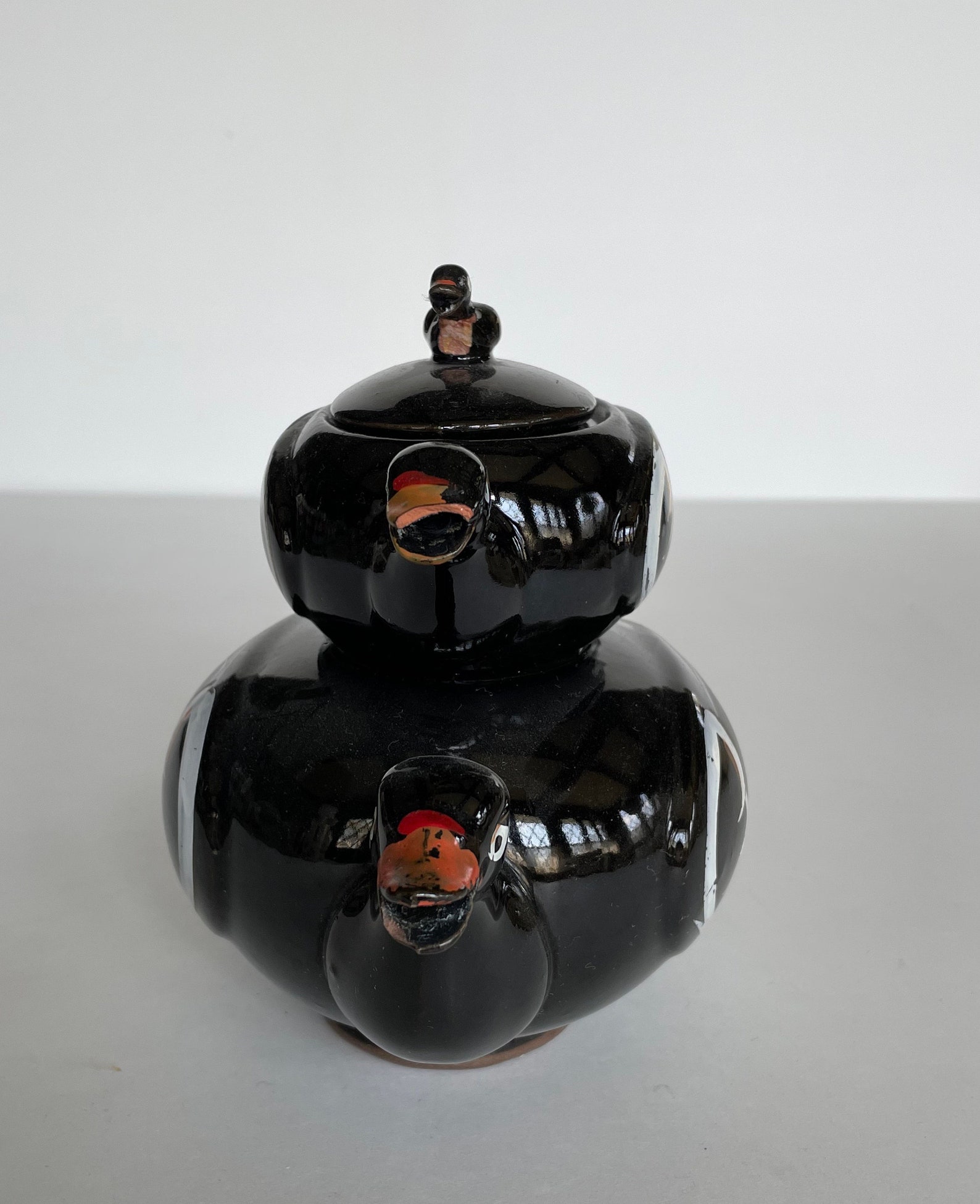 Redware Chicken Stacking Teapot and Creamer. Made in Japan. in - Etsy
