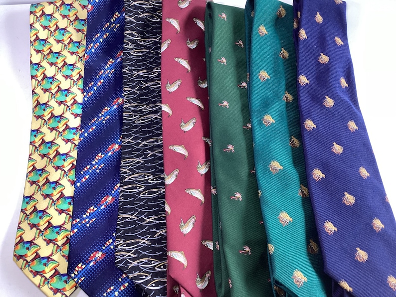 Choice of High Quality Fun Silk Fish and Fishing Ties. Excellent ...