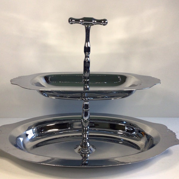 Two Tier Tidbit Tray - Etsy