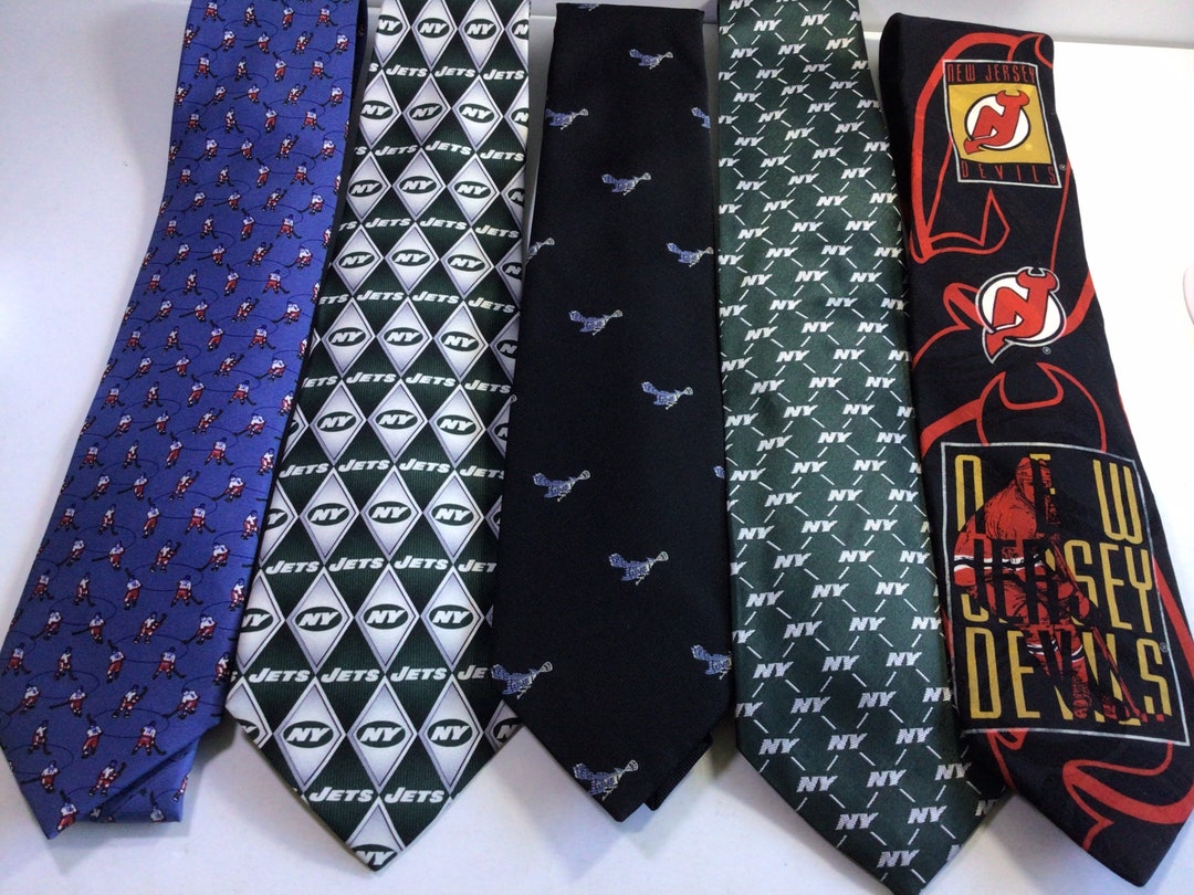 Choice of 5 Sports Ties, Hockey, Football, Lacrosse, NY Jets and NJ ...