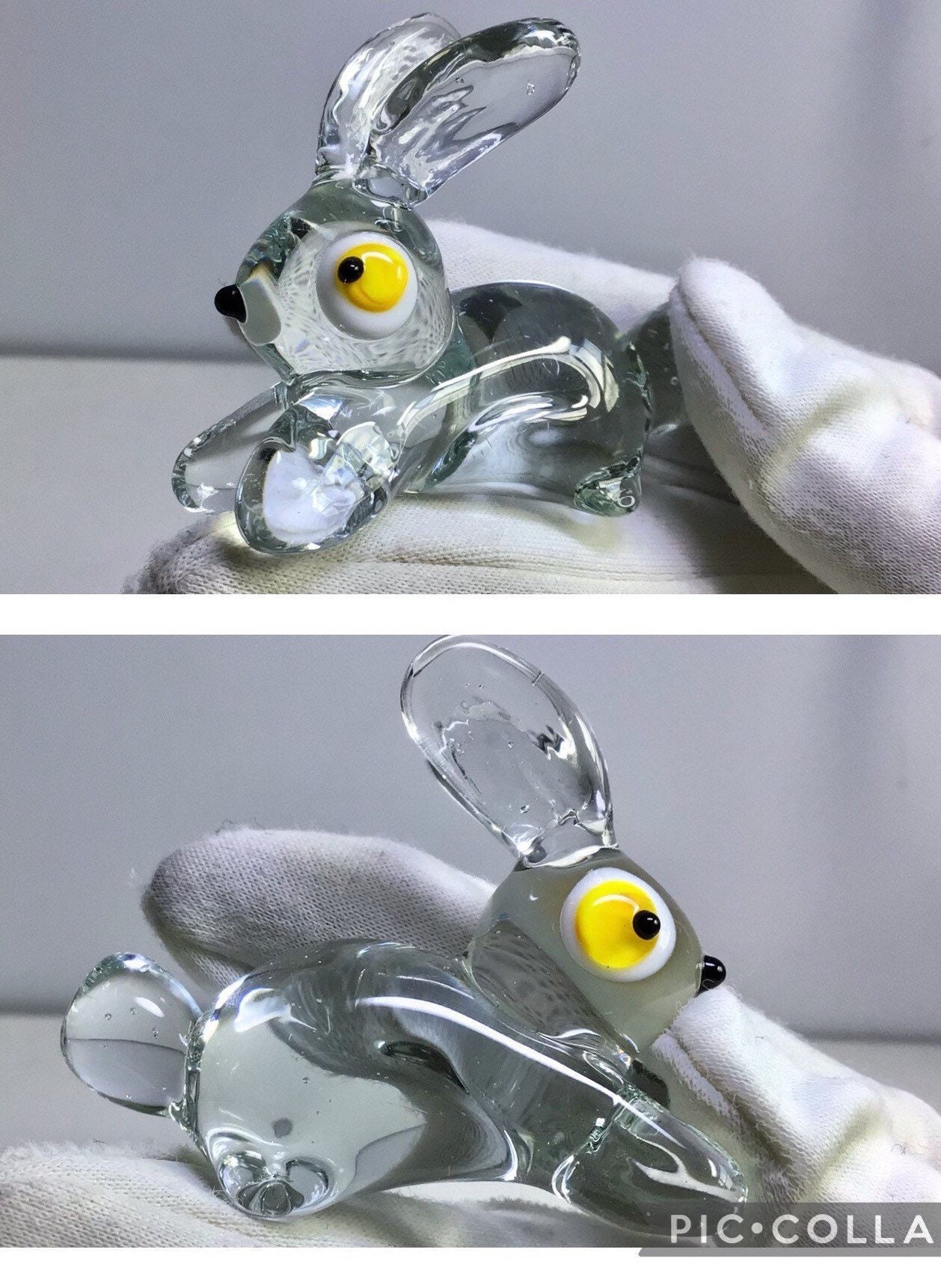 Handmade Lampwork Glass Animal Figurines: Owl, Poodle, Flying Pig ...