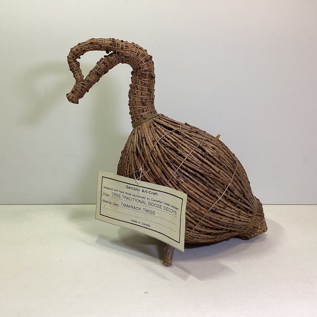 Genuine Cree Tribe Traditional Tamarack Twig Goose Decoy Folk Art. 7 ...