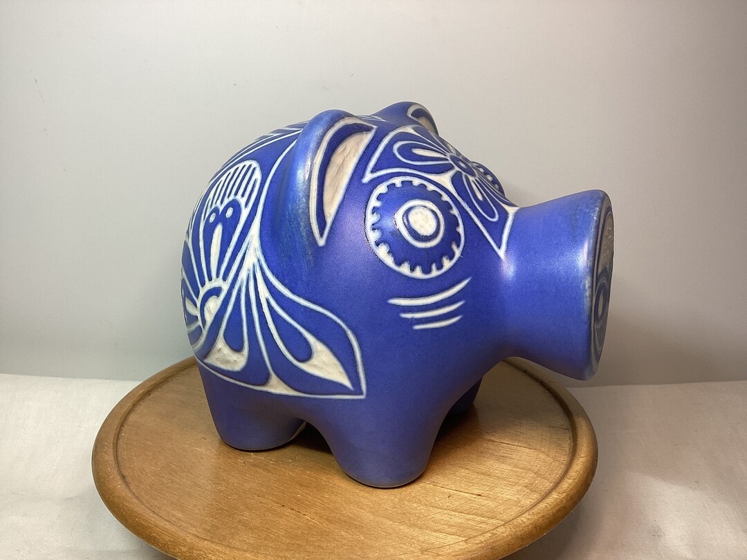 Vintage Pablo Zabal Large Folk Art Pottery Pig Made in Chile Signed on ...