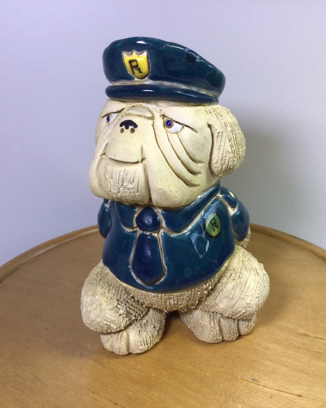 Vintage Artesania Rinconada Police Dog Bull Dog Figurine. Great ...
