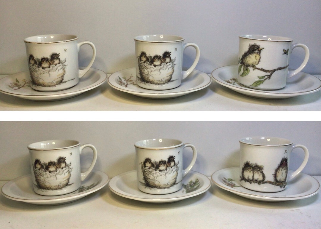 Choice of Vintage 1977 Mary Mugg Baby Birds in Nest Enesco 4oz Small ...