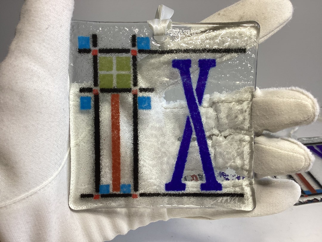 Peggy Karr Fused Glass Alphabet: Art Deco XOXO or Daisy 'O' - Etsy