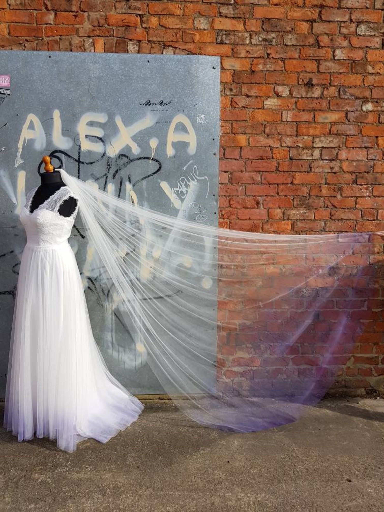 Purple Veil Ombre Veil Alternative Veil Dip Dye Veil - Etsy