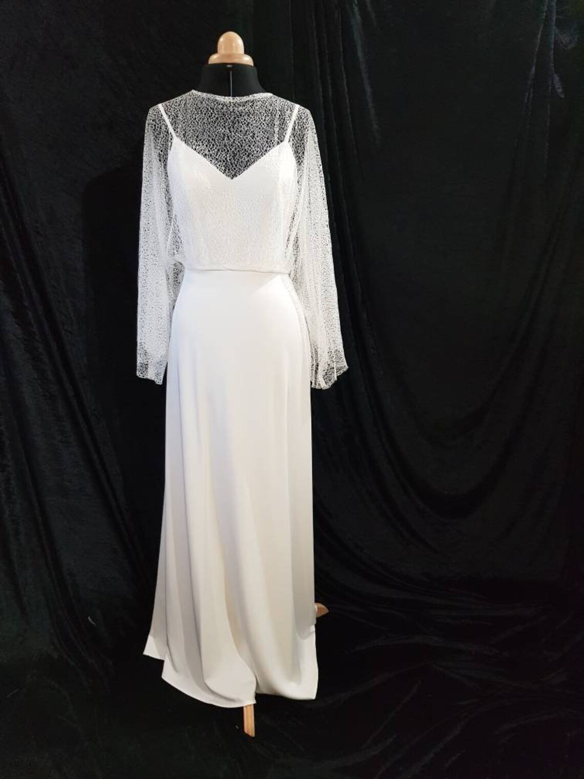 Lace Top Long Sleeve Lace Top Bridal Lace Topper Bridal - Etsy UK