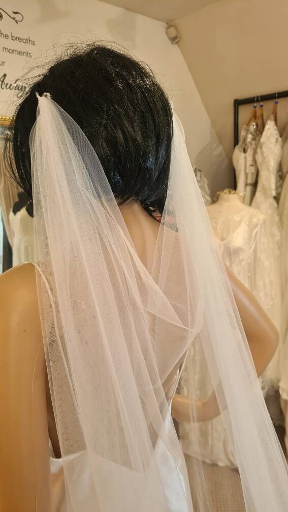Ombre Drape Veil Two Comb Ombre Veil Burgundy Dip Dye Veil - Etsy