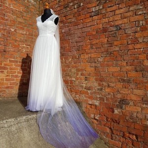 Purple Veil, Ombre Veil, Alternative Veil, Dip Dye Veil, Gothic Veil ...