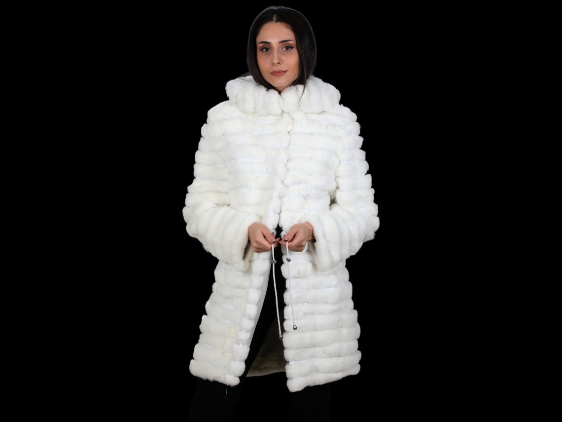 White Rex Rabbit With Hood - Etsy