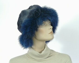 Royal Blue Fox Hat - Etsy
