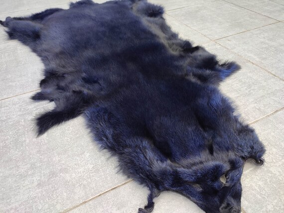 Big Blue Dyed Fox Pelt - Etsy