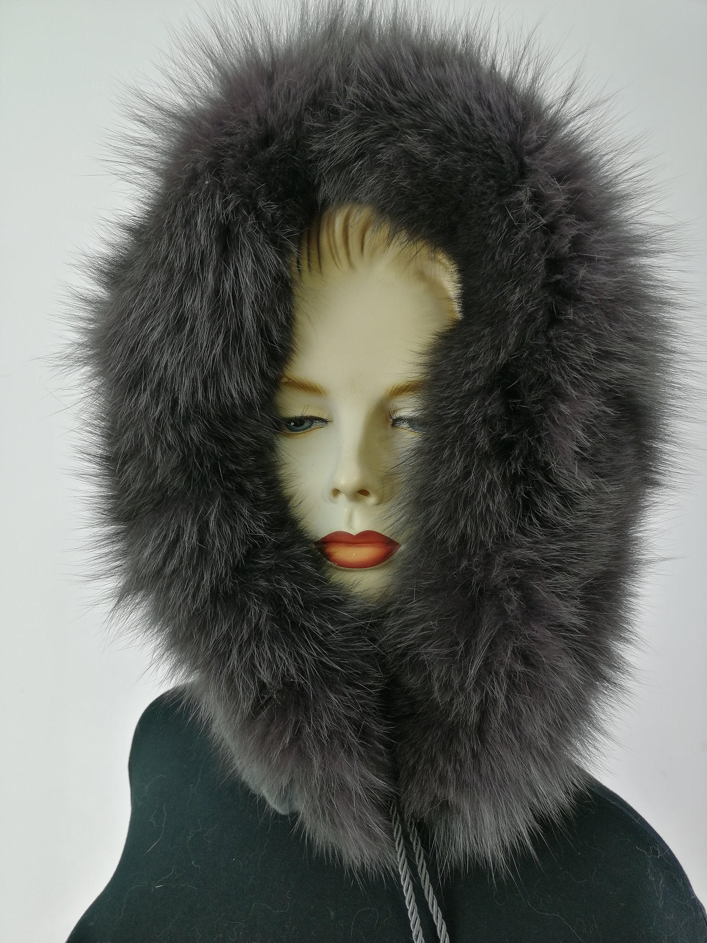 Genuine fur hood rex rabbit