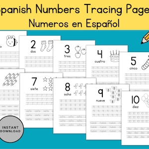 Number Tracing Pages, Números En Español, Spanish Numbers, Kindergarten ...