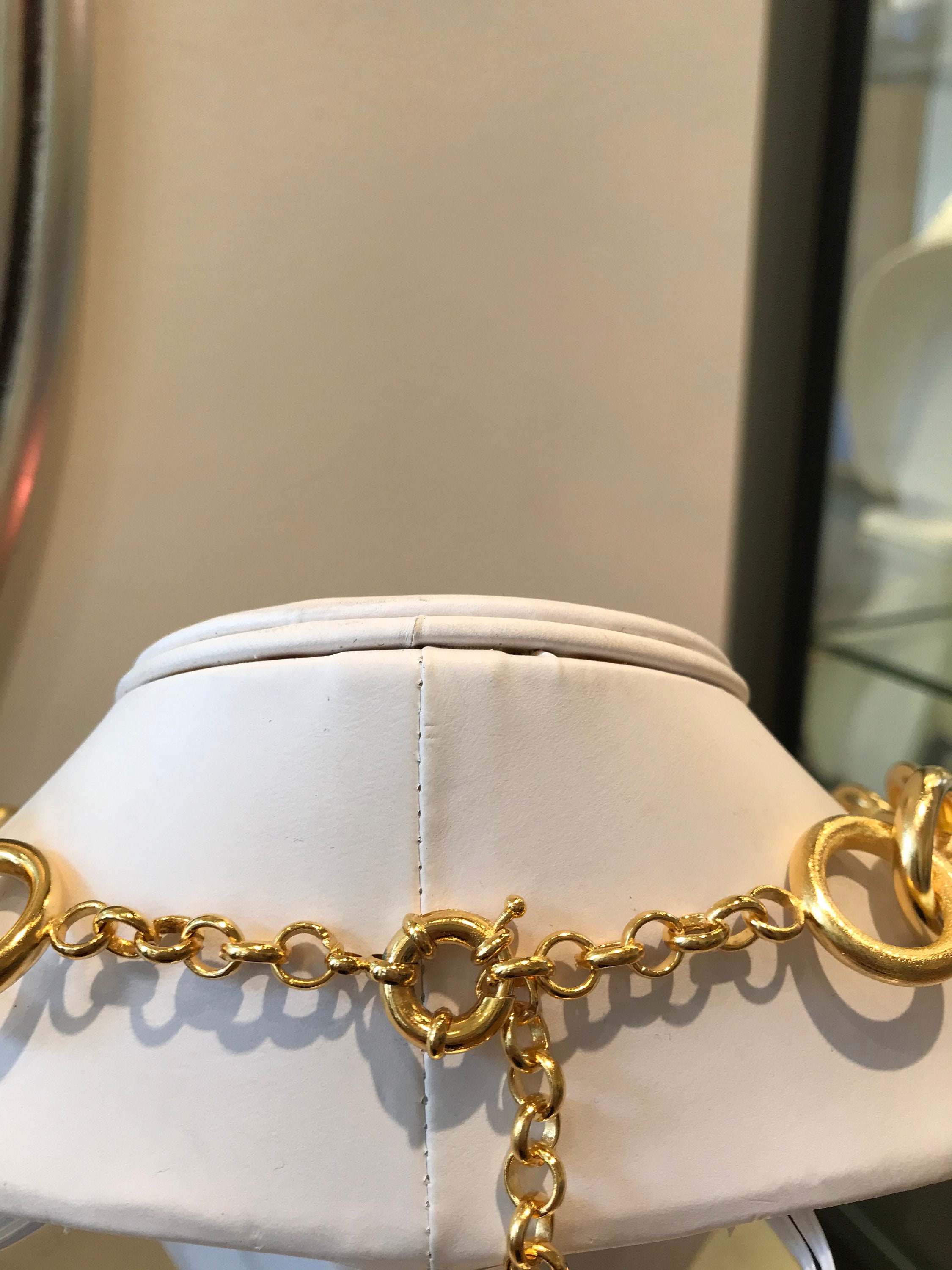 18K Gold overlay Chain necklace | Etsy