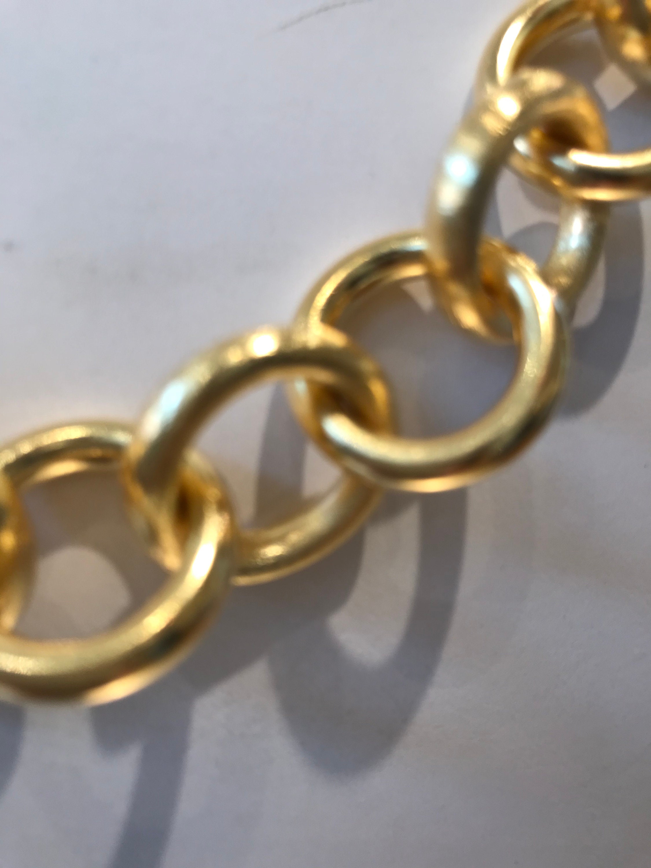 18K Gold overlay Chain necklace | Etsy