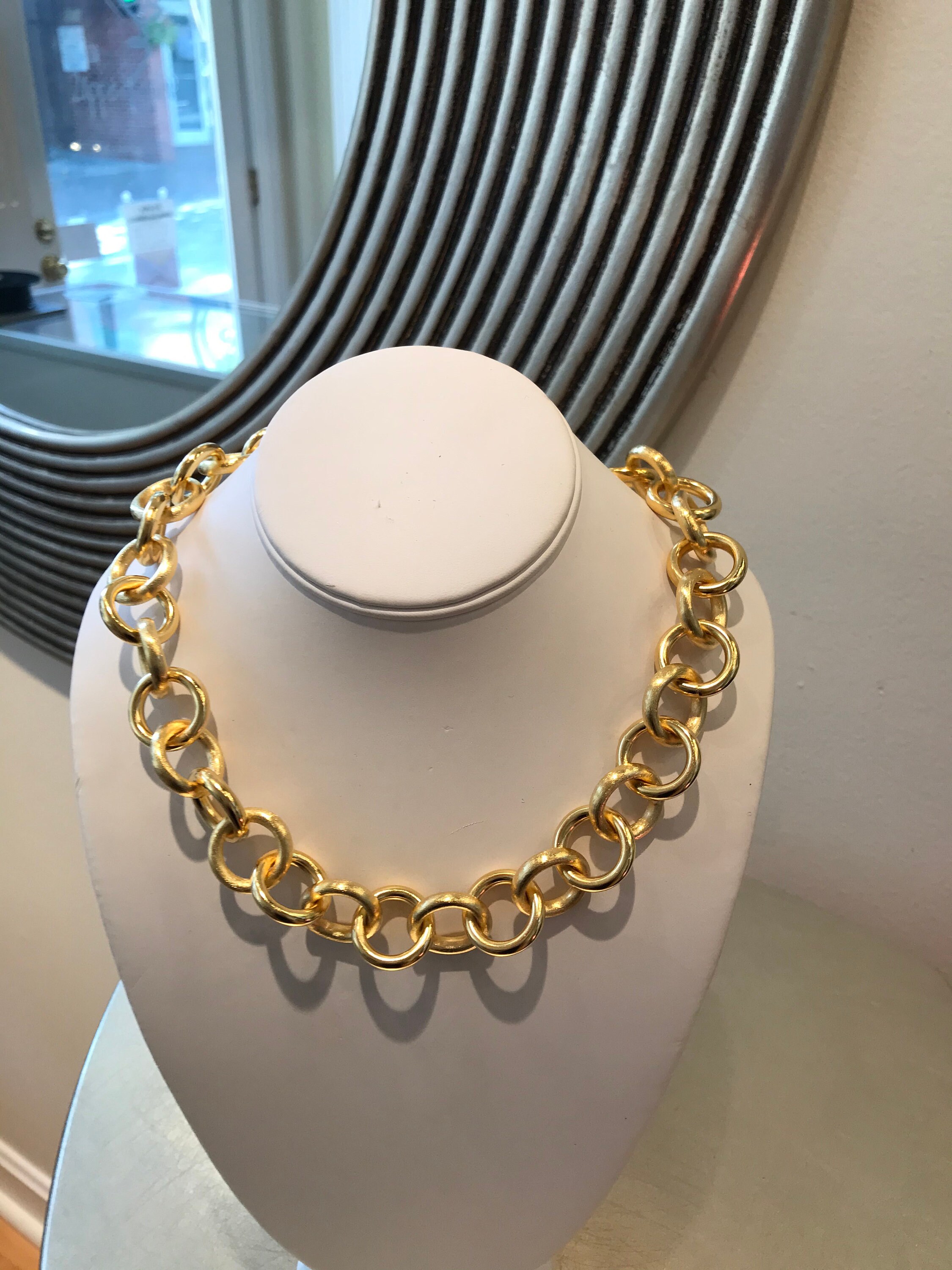 18K Gold overlay Chain necklace | Etsy