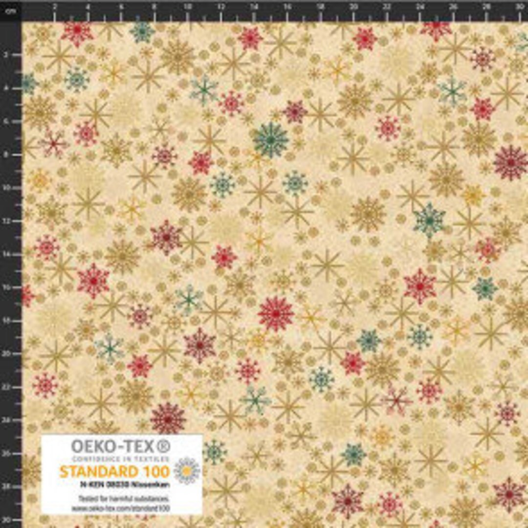 Star Sprinkles by Stof Beige Gold Snow Crystal 204 - Etsy