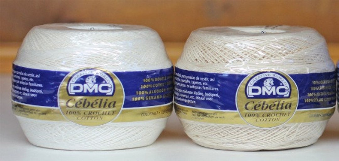 DMC Cebelia Threads - White, Ecru, Cream, Snow White and 3 Different ...