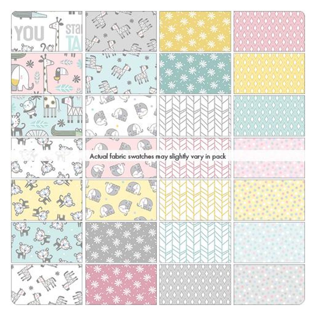 Snuggle in the Jungle Flannel "layer Cake" SNJ10PK - Etsy