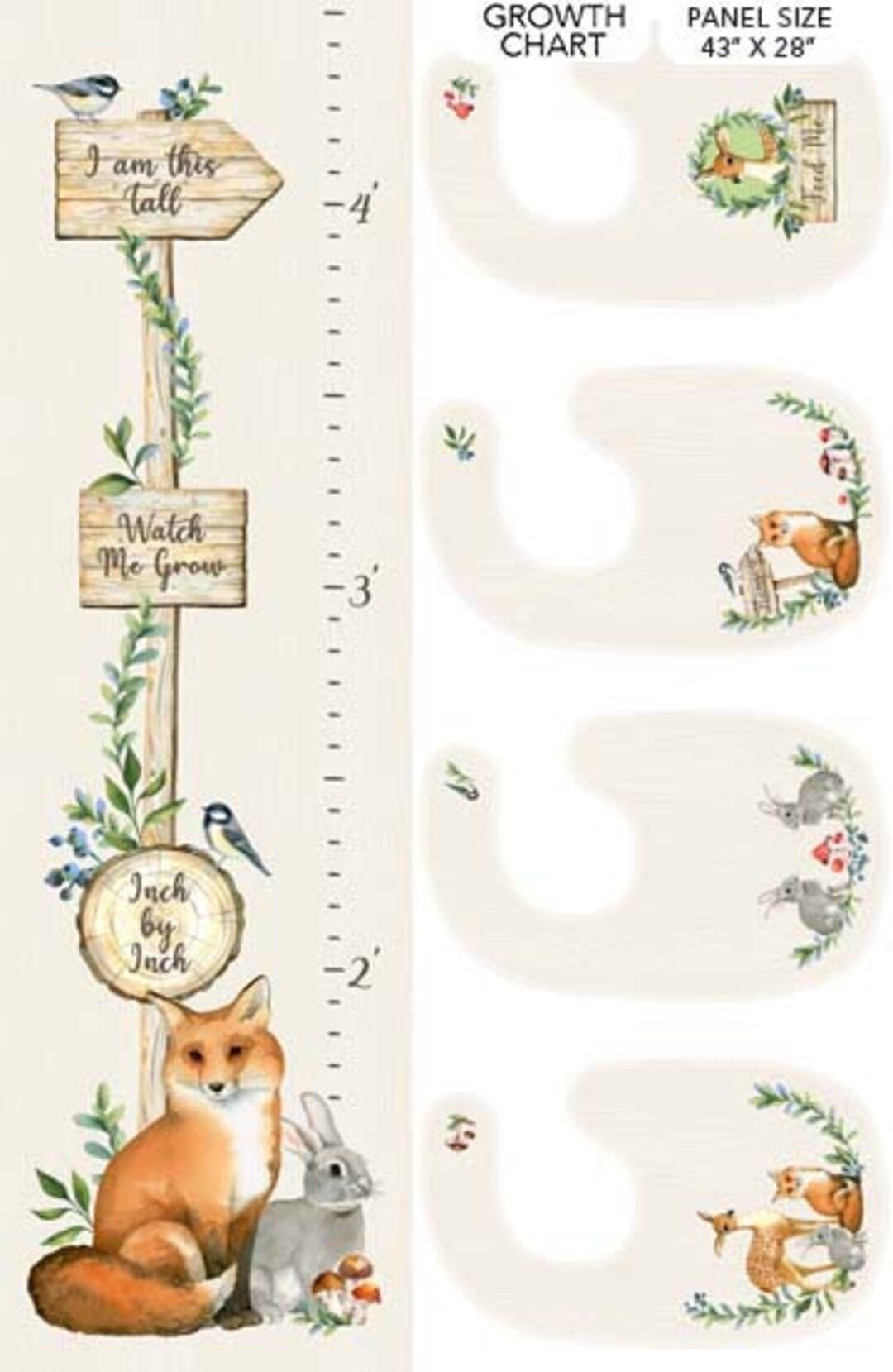 Watch Me Grow - 28" Growth Chart Panel - #93211 - Etsy