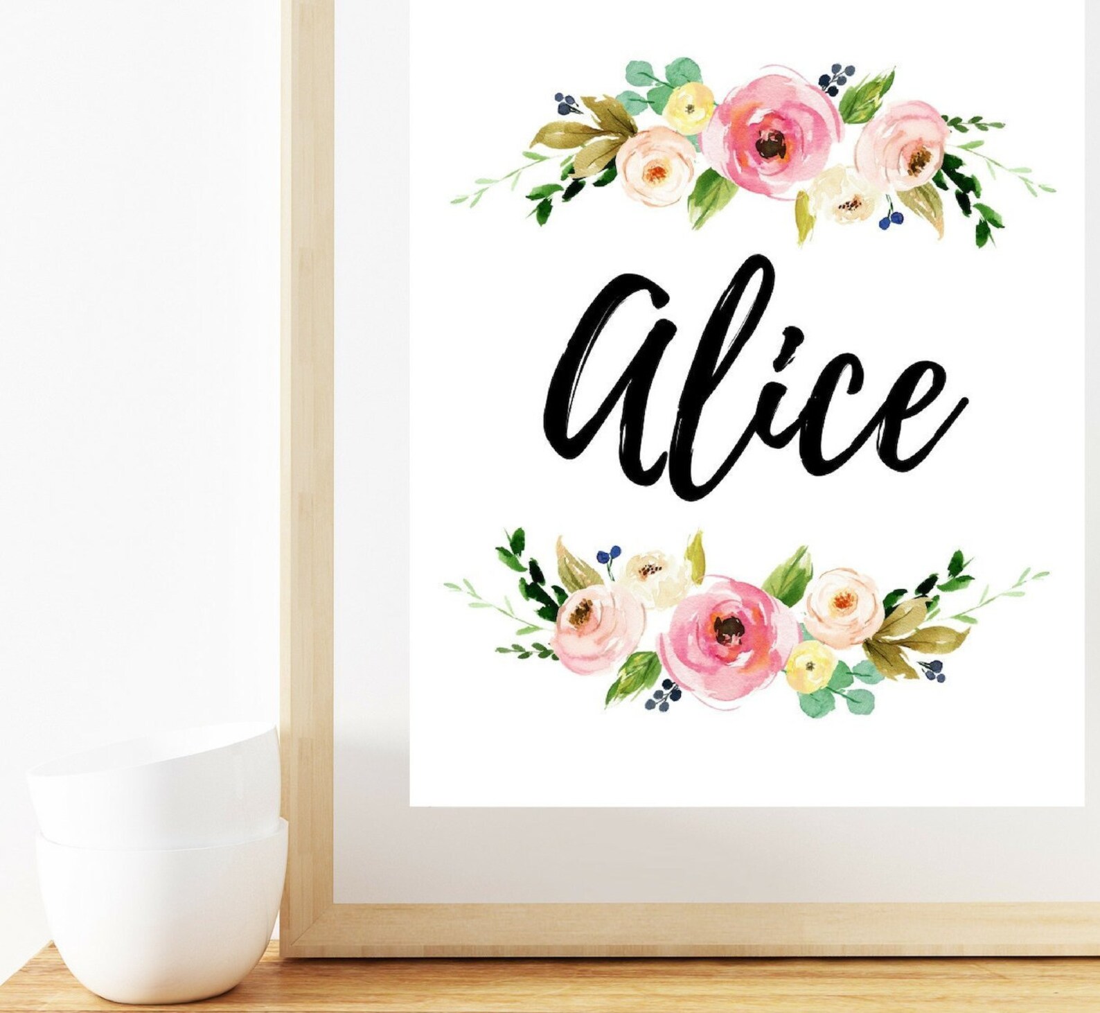 Alice Name Sign Alice Name Print Nursery Name Baby Girl | Etsy