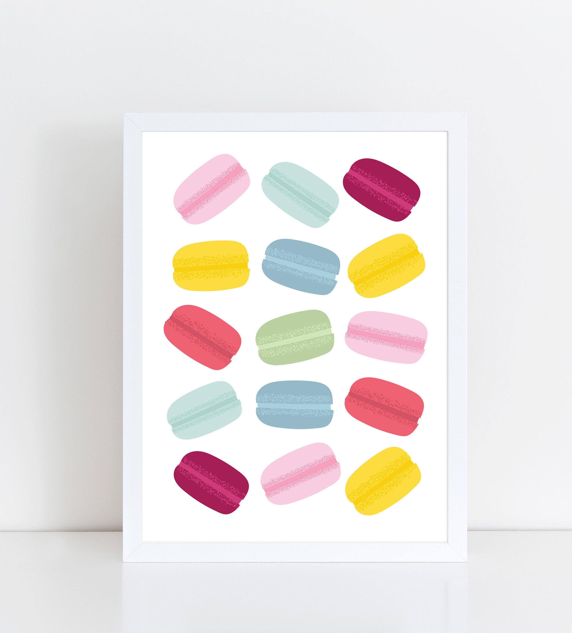 French Macarons Art, French Food Art, Macarons Art, Cookies Art Print ...