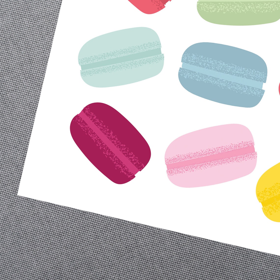 French Macarons Art, French Food Art, Macarons Art, Cookies Art Print ...