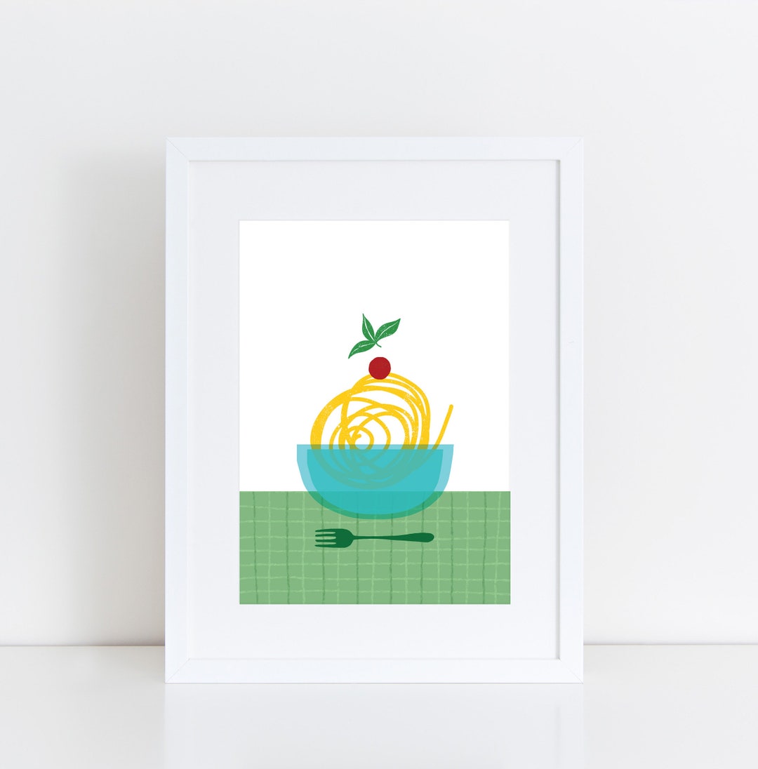 Italian Food Poster, Spaghetti Poster, Pasta Lover Prints, Dining Room ...