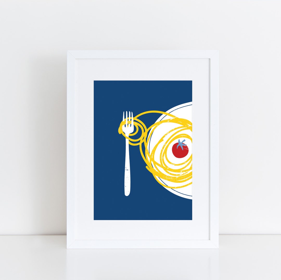 Pasta Poster, Italian Food, Spaghetti Poster, Food Print, Italian ...
