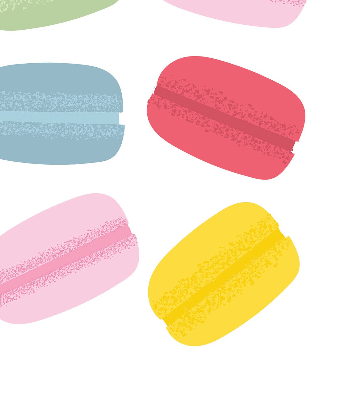French Macarons Art, French Food Art, Macarons Art, Cookies Art Print ...
