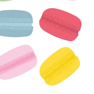 French Macarons Art, French Food Art, Macarons Art, Cookies Art Print ...
