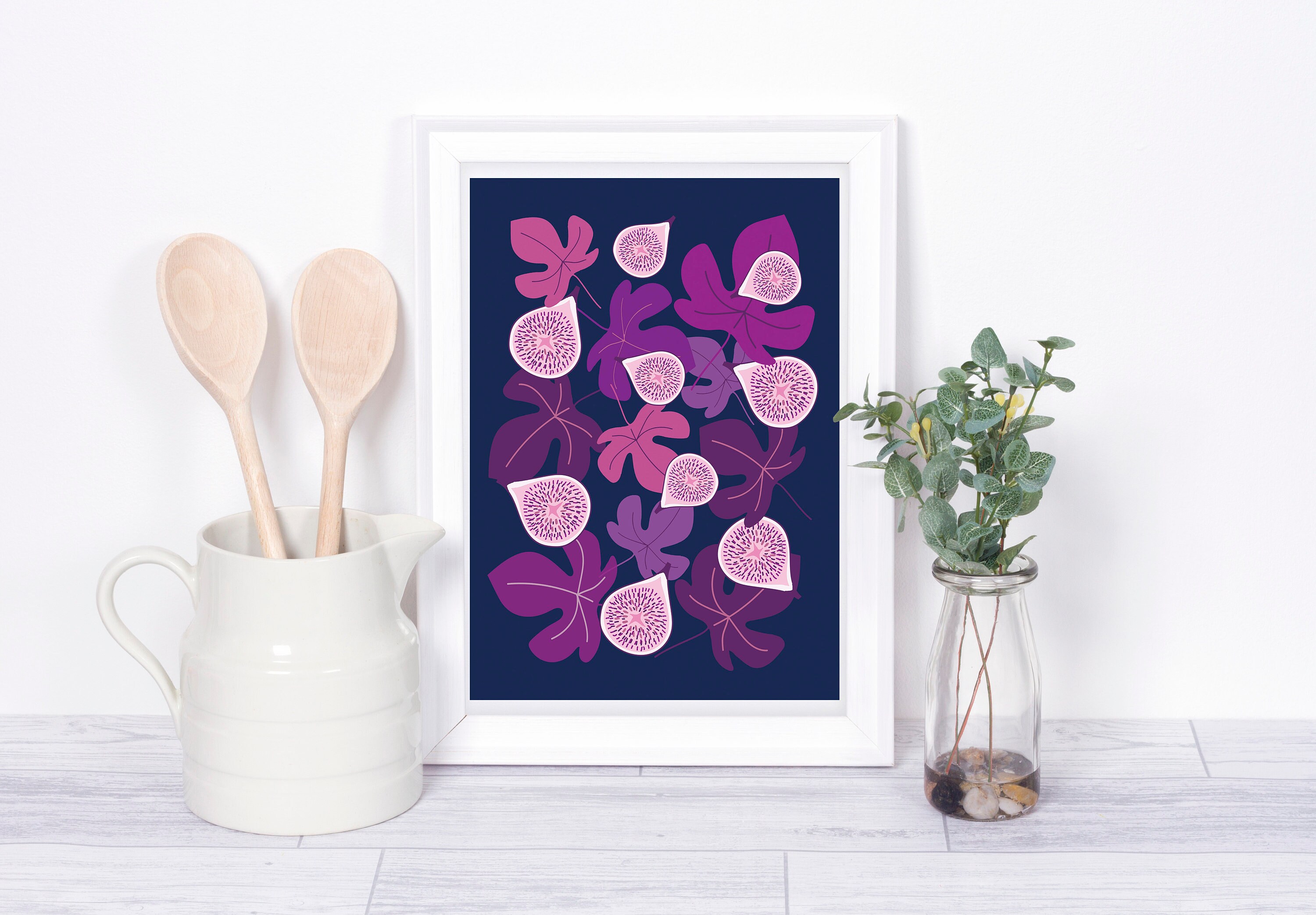 Figs Art Print Fruits Poster Kitchen Art Print Figs Tree - Etsy