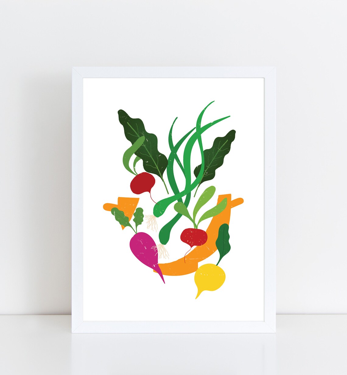 Vegetables Art Print Veggie Poster Kitchen Art Print Salad - Etsy