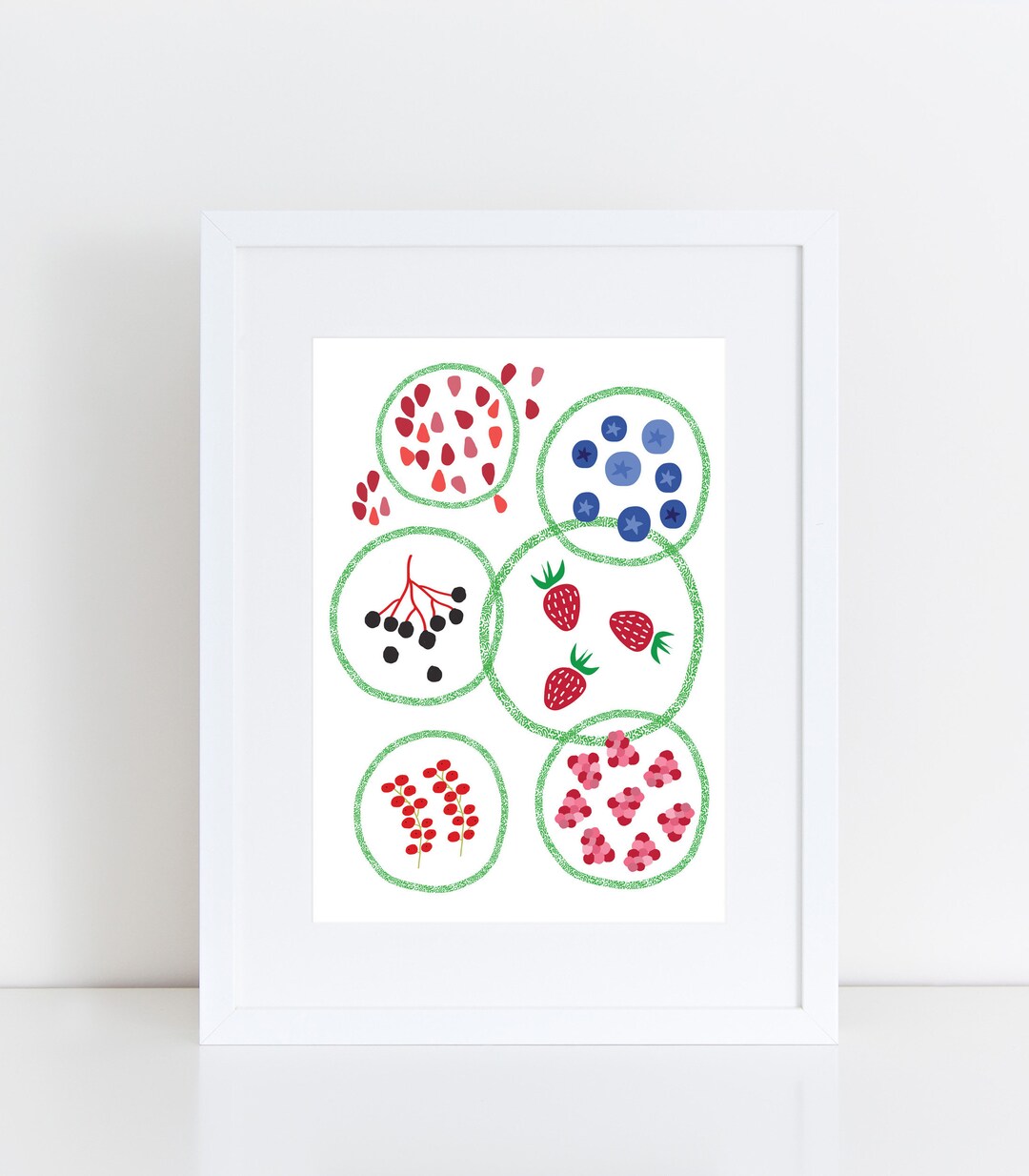 Berries Art Print, Berries Print, Kitchen Art Print, Berry Art Print ...