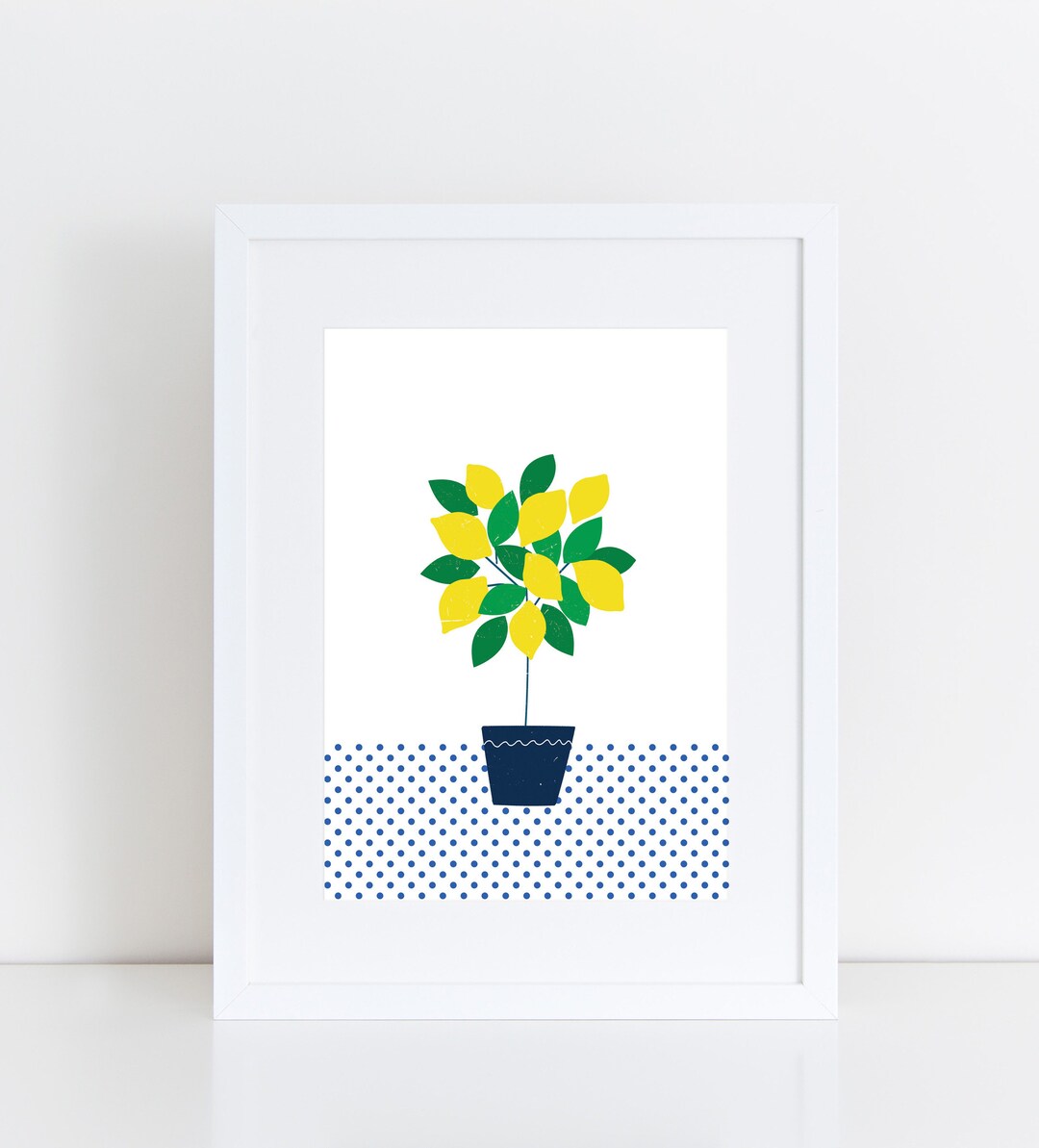 Lemon Tree Art Citrus Art Print Citrus Wall Art Kitchen - Etsy