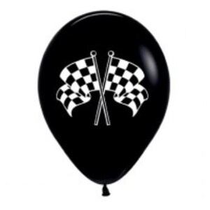 20 Pack Premium Checkered Racing Flag Balloons 10" Racing Party ...