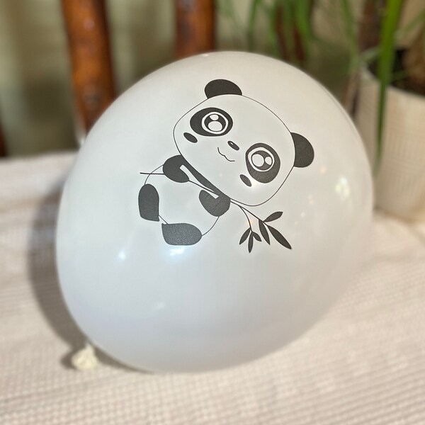 Panda With Balloons - Etsy