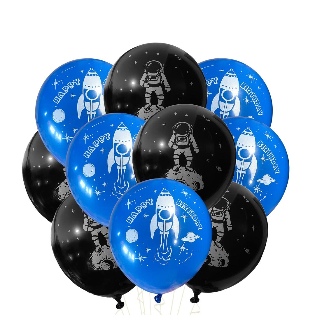 Astronaut Balloons, Rocket Ship Balloons, Astronaut Birthday Theme ...