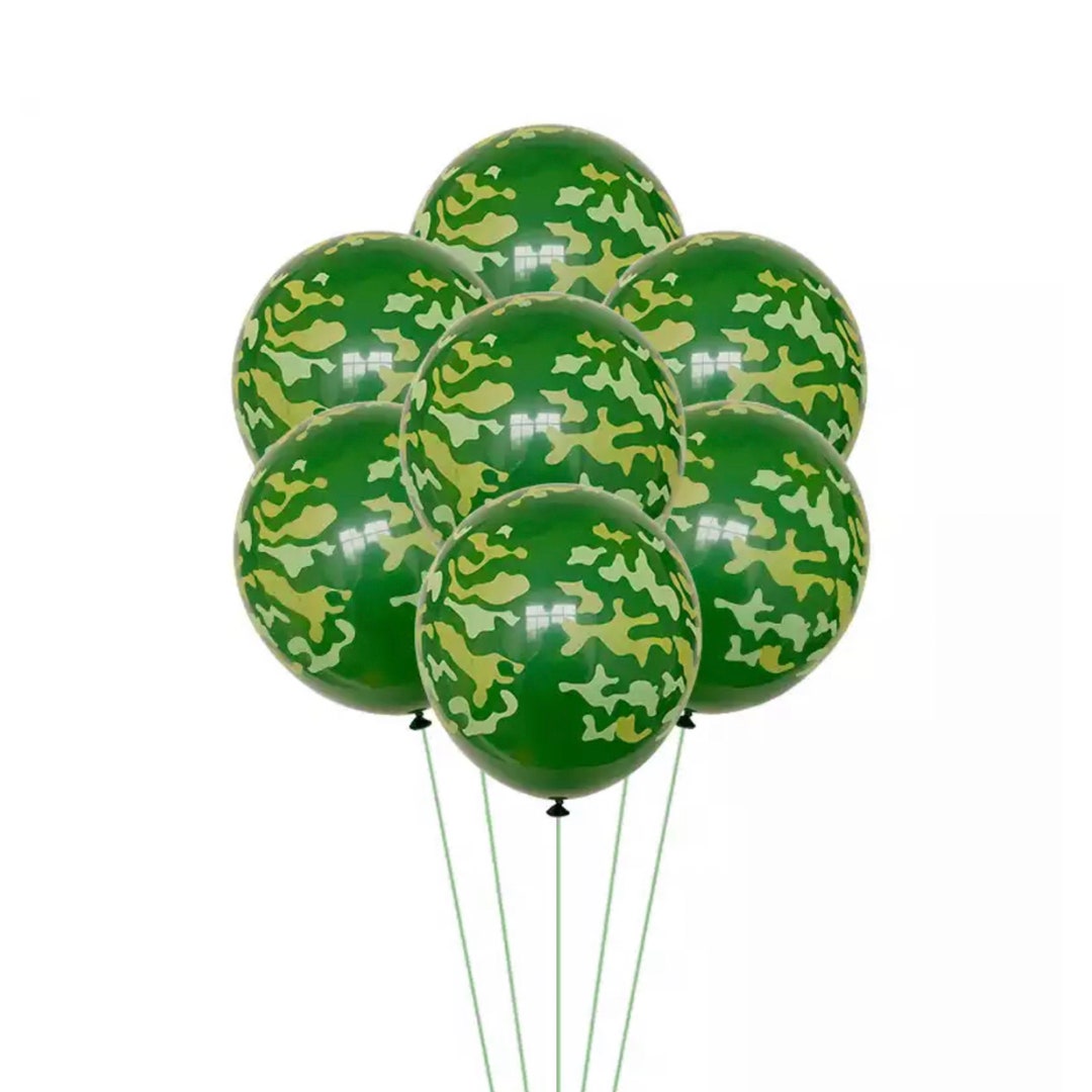 Green Camo Balloons 12 Camo Theme Birthday Party - Etsy