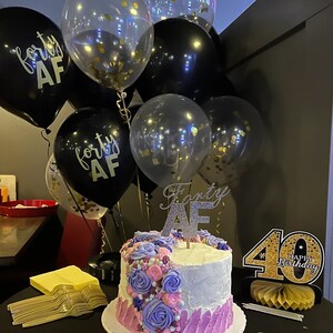 Forty AF Balloons 12, 40 AF Birthday Party, 40th Birthday Decoration ...